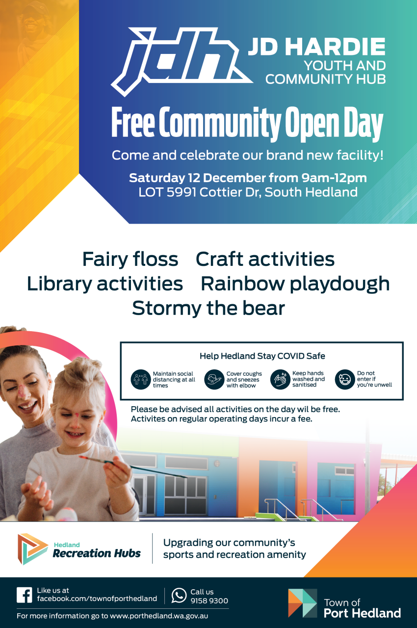 JD Hardie Youth & Community Hub Free Community Open Day » Town of Port ...