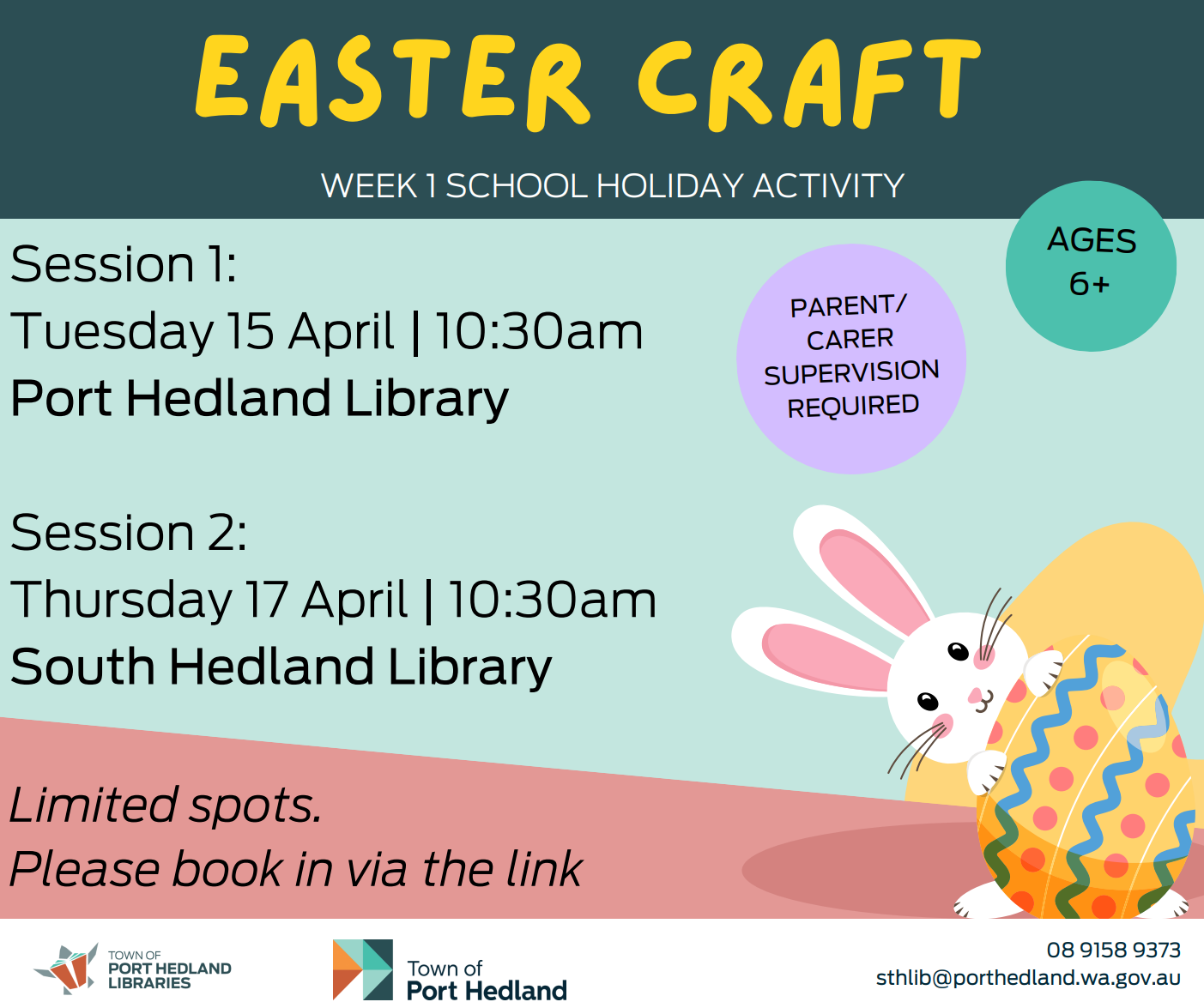 Easter Craft at Hedland Libraries | April school holiday activity ...