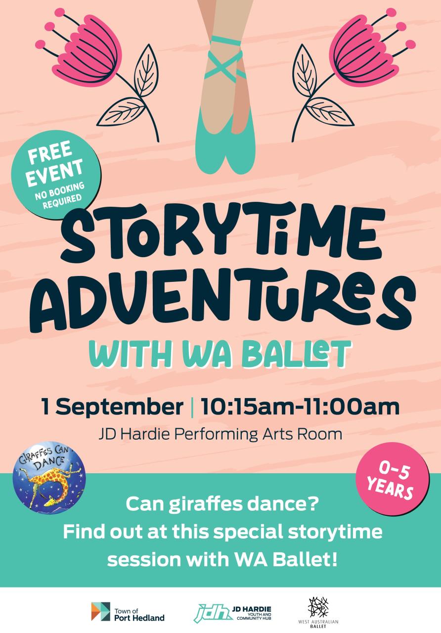 Storytime Adventures with WA Ballet » Town of Port Hedland