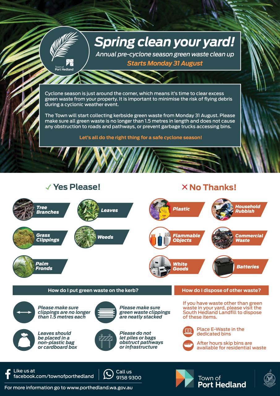 Annual Pre-Cyclone Season Green Waste Clean Up » Town of Port Hedland