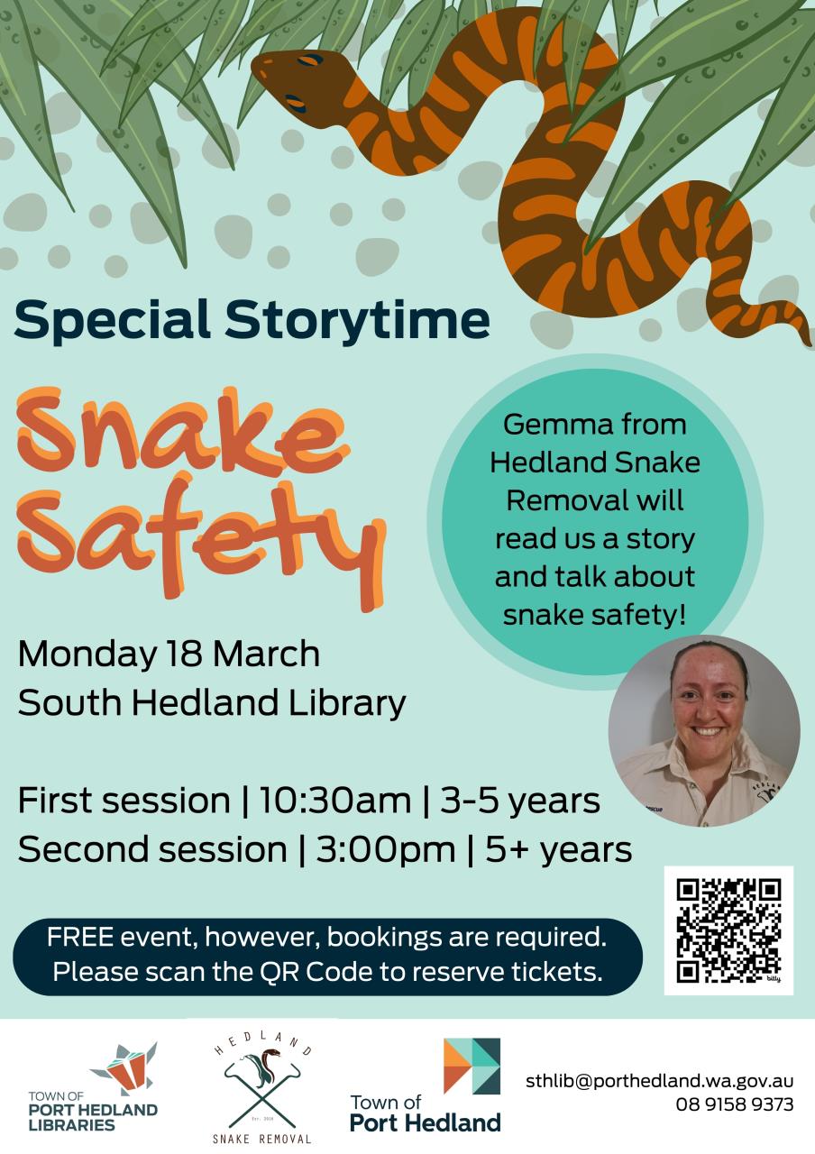 Special Storytime - Snake Safety - Session 1 (Ages 3-5) » Town of Port ...